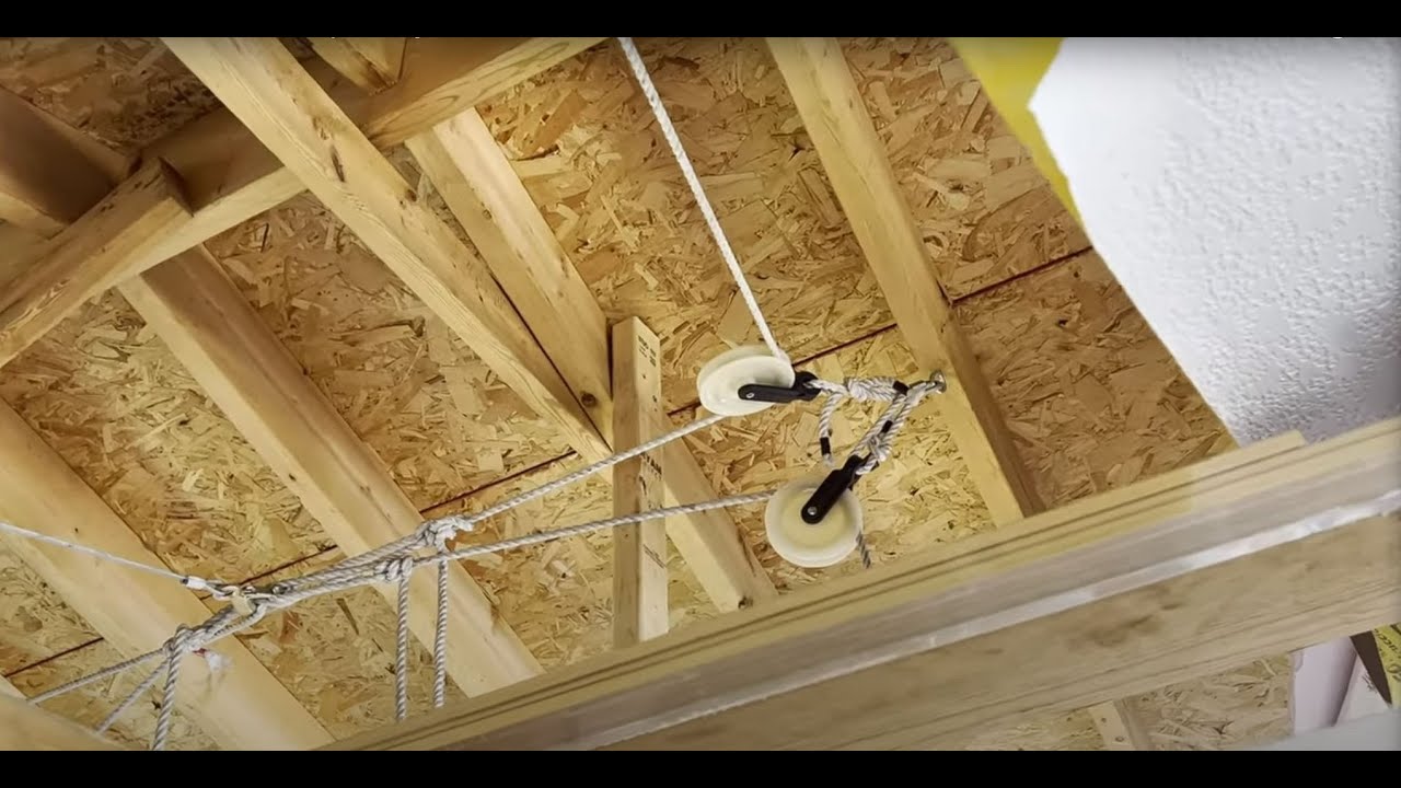 Lower the Table! HO Train Table on Pulleys in Garage - YouTube