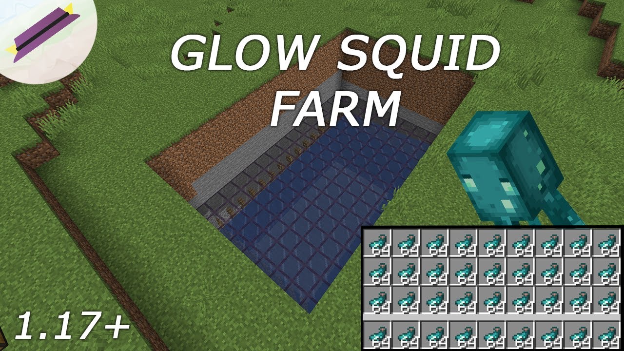 Glow Squid Farm - 1.17+ - Minecraft (Java Edition) - YouTube