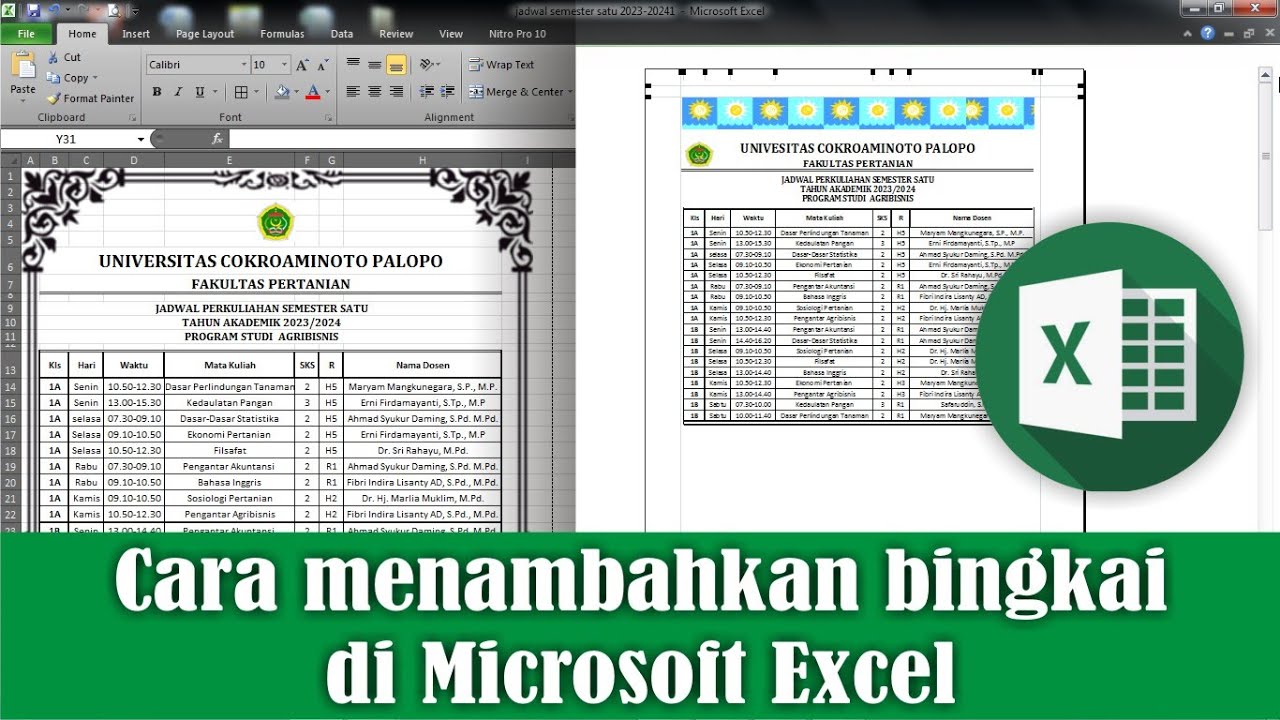 Cara Menambah Bingkai di Microsoft Excel - YouTube
