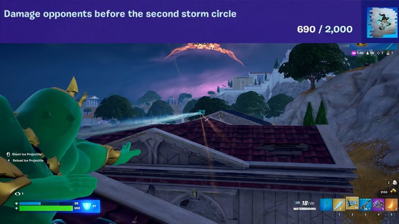 Damage opponents before the second storm circle Fortnite - YouTube