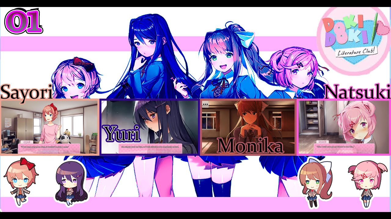 01 | Conociendo a las Chicas | Club de Literatura | Doki Doki LC - YouTube