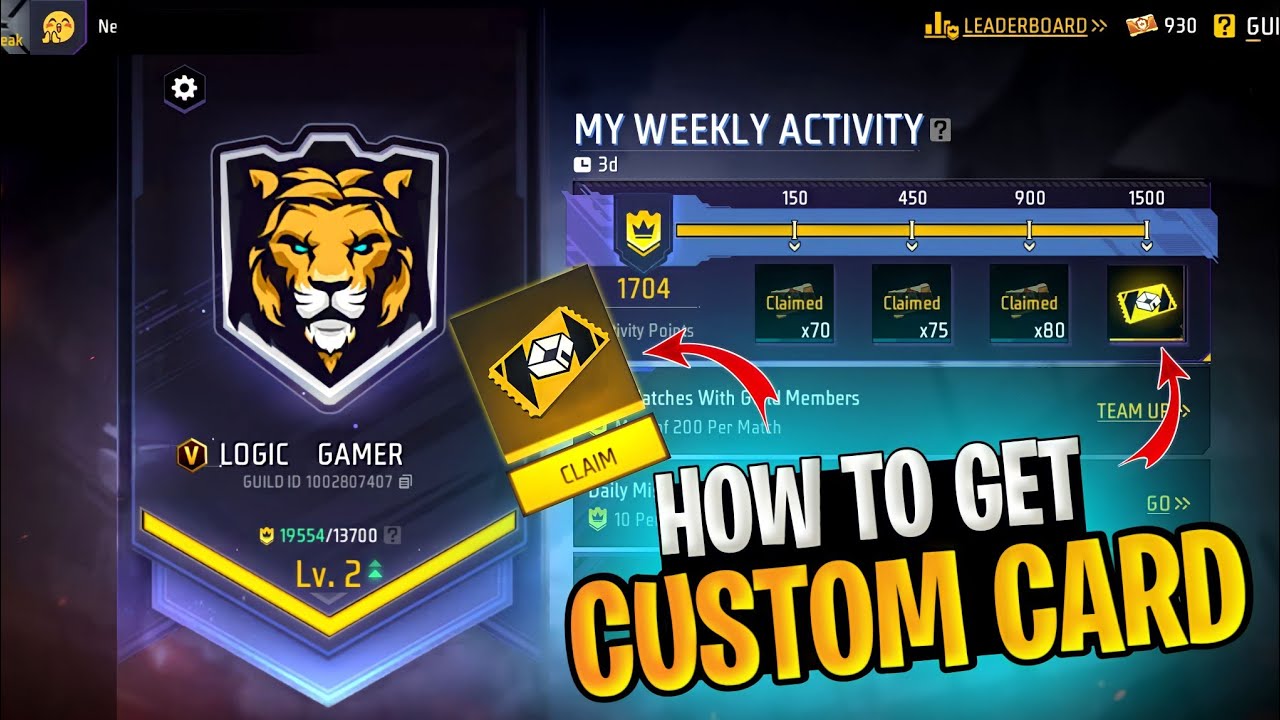 Custom Card Kaise Milega 🤔 | How To Get Custom In Free Fire - YouTube