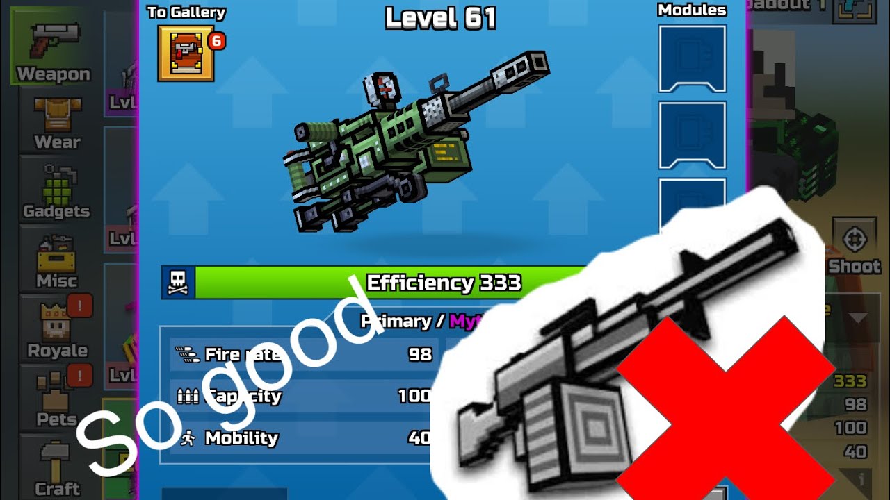 Large Caliber Machine Gun. Review Pixel Gun-3D - YouTube