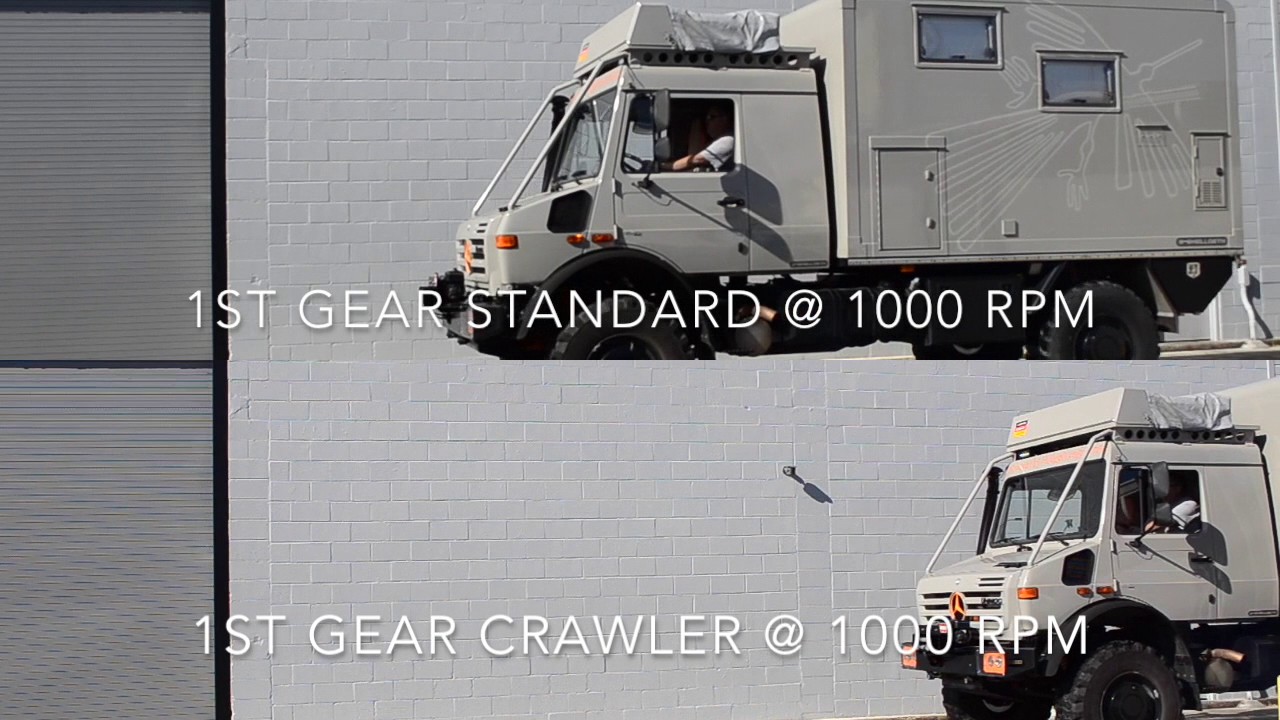 Unimog Working Gears 1st gear vs Standard 1st gear - YouTube