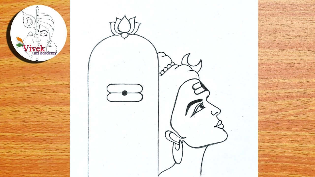 Mahadev and Shivling Drawing | Bholenath Pencil Drawing | Lord Shiva ...