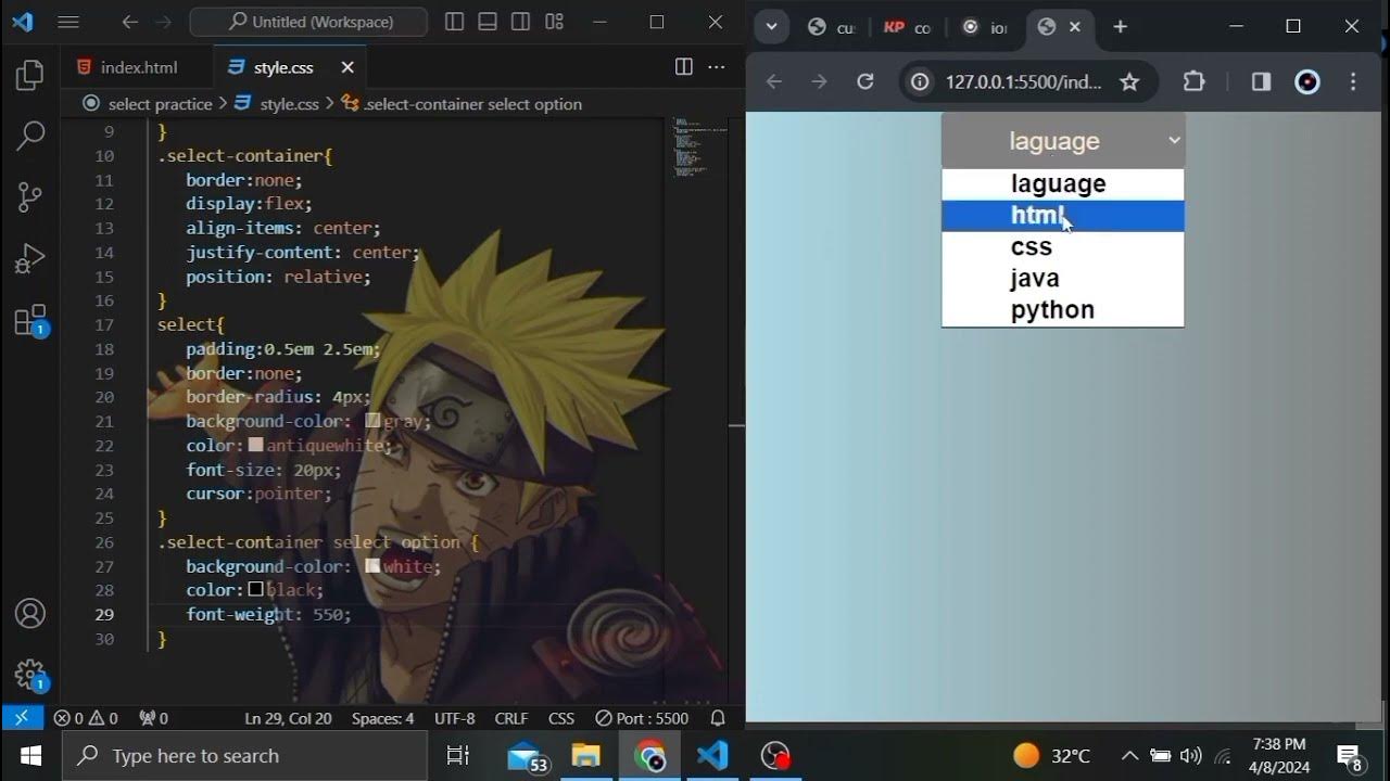 HOW TO MAKE A CUSTOM SELECT BOX WITH CSS ONLY 2024| #css #html - YouTube