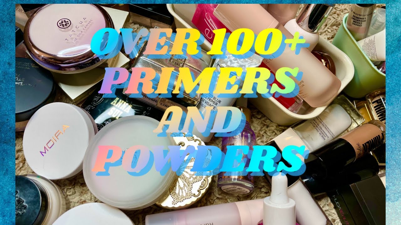 SPRING DECLUTTER : PRIMERS & POWDERS - YouTube