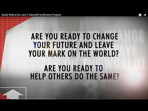 Sneak Peek at the John C Maxwell Certification Program - YouTube