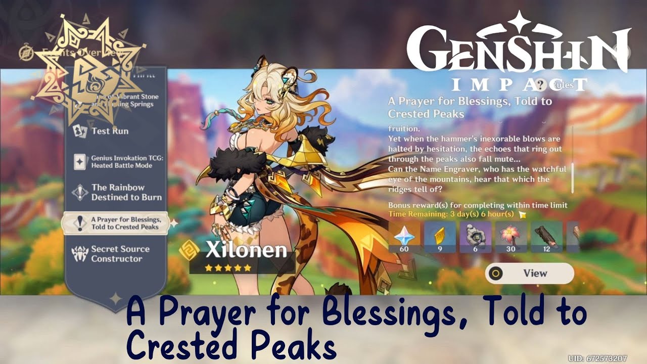 A Prayer for Blessings, Told to Crested Peaks - Genshin - Floribel999 ...