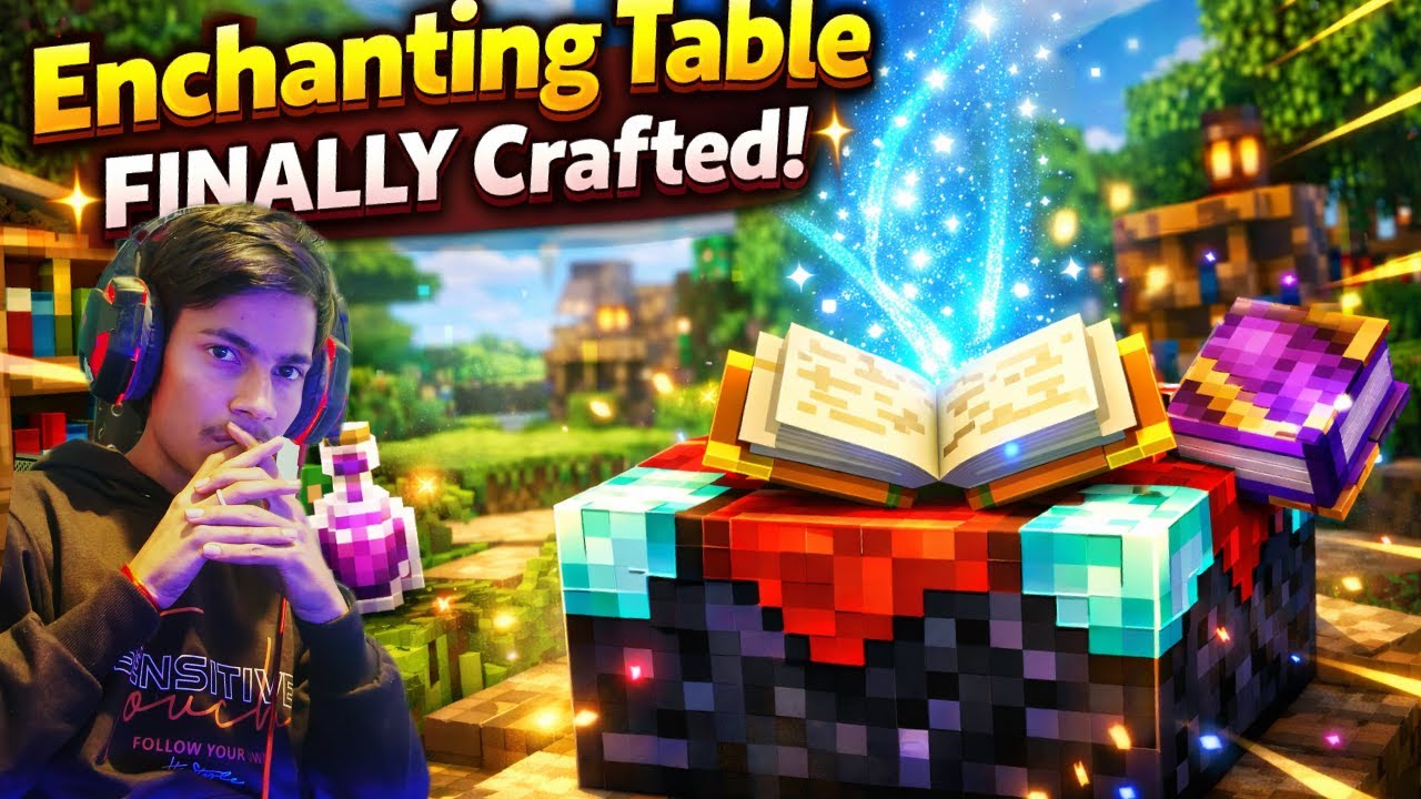 "Epic Minecraft Adventure ⚒️ Fully Enchanting Table + Piglin Trading in ...