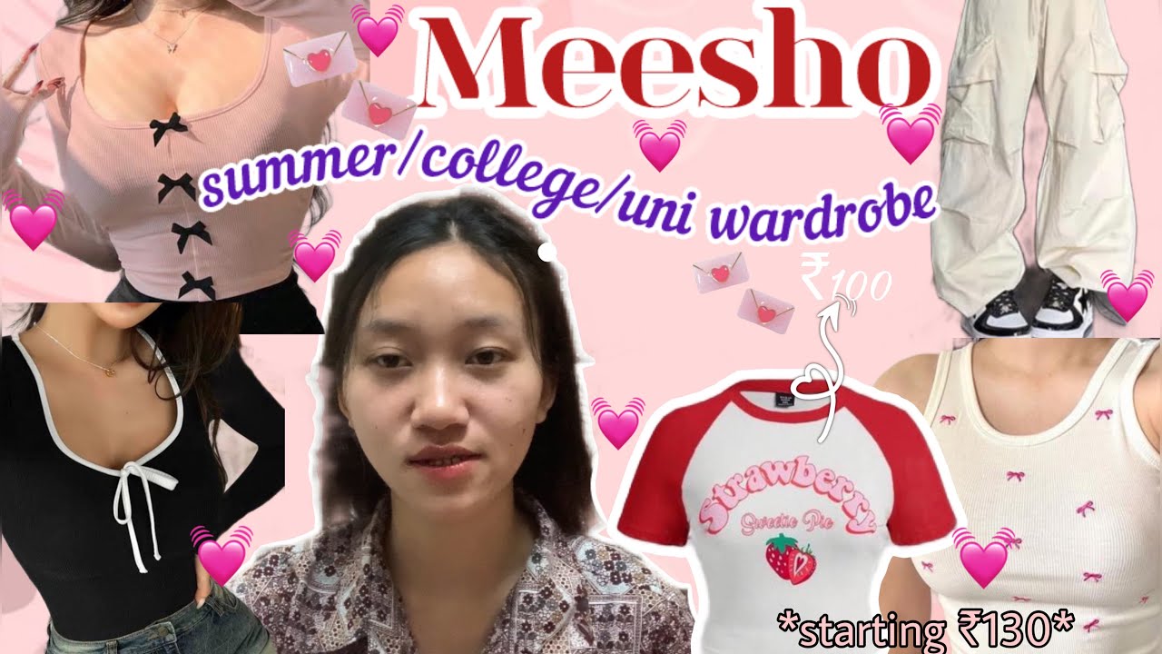 MEESHO Finds 🍒||Summer College/Uni fits💋||Affordable Try on Haul🍓 # ...