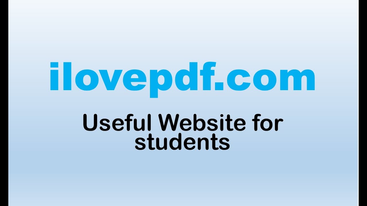 Make Student Life Easier with iLovePDF | Must-Have PDF Tool! - YouTube