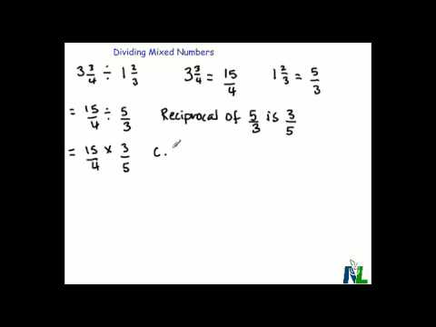 Dividing Mixed Numbers - YouTube