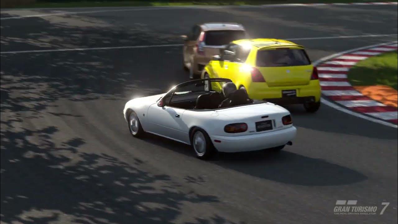PS5/VR2「グランツーリスモ 7」ユーノス ロードスター(NA)'89/レイク・マジョーレ・センター2周/Sunday Cup/1位＆ファステストラップ＆CLEAN RACE BONUS ...