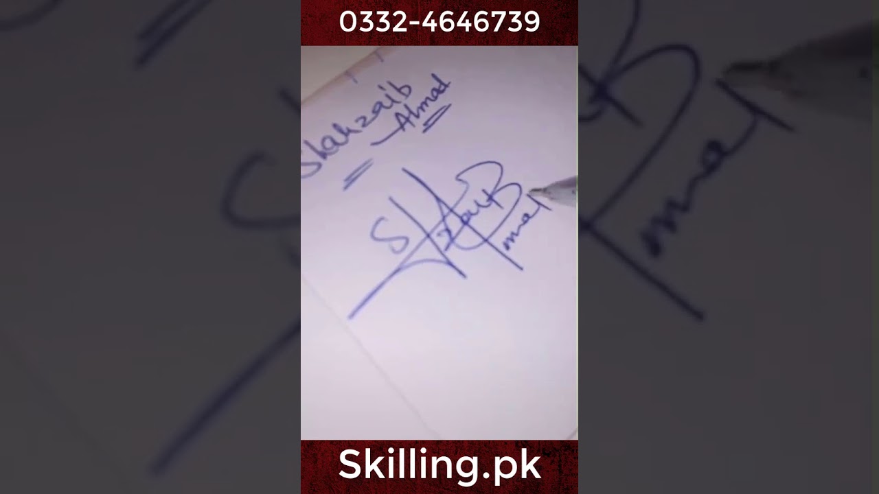 Signatures for Shahzaib - YouTube