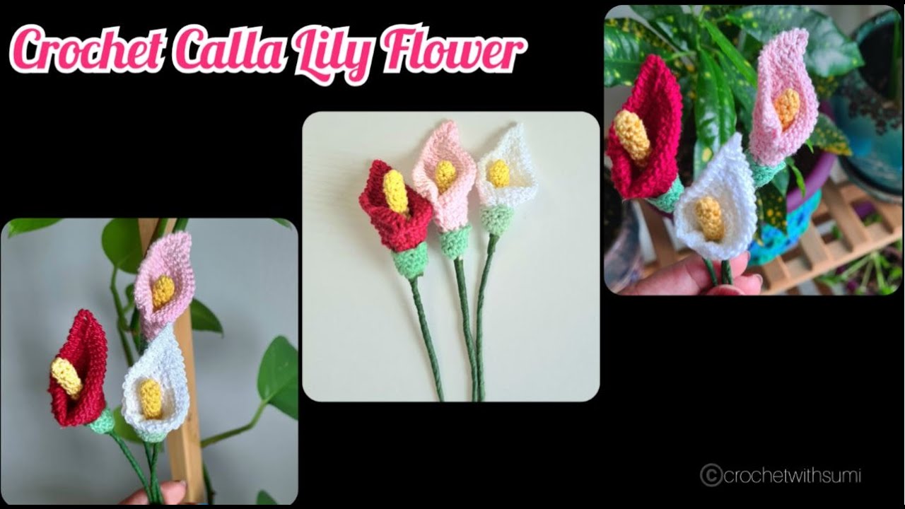 How To Crochet Calla Lily Flower || Crochet Flower || Calla Lily Flower ...