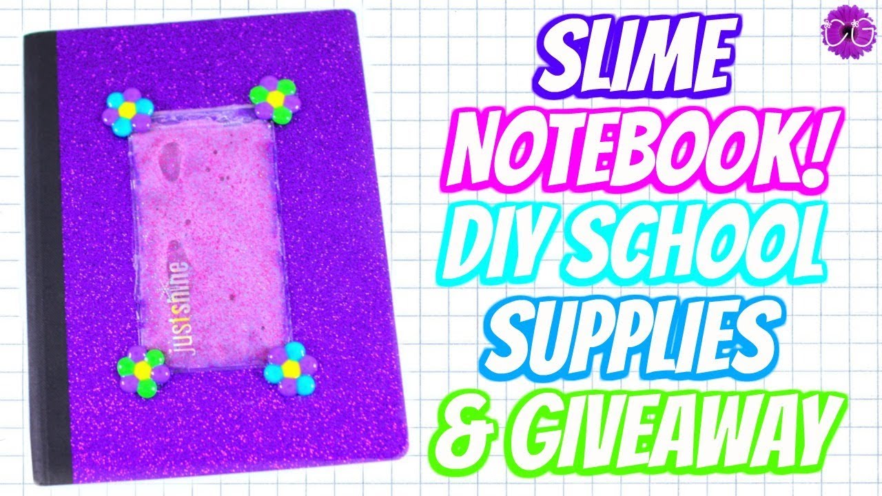 DIY SLIME NOTEBOOK + SCHOOL SUPPLIES + HAUL! - YouTube