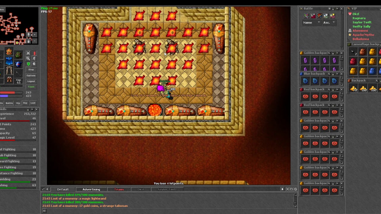 Tibia 7.4 (RetroCores) Oil Tomb - MS - YouTube