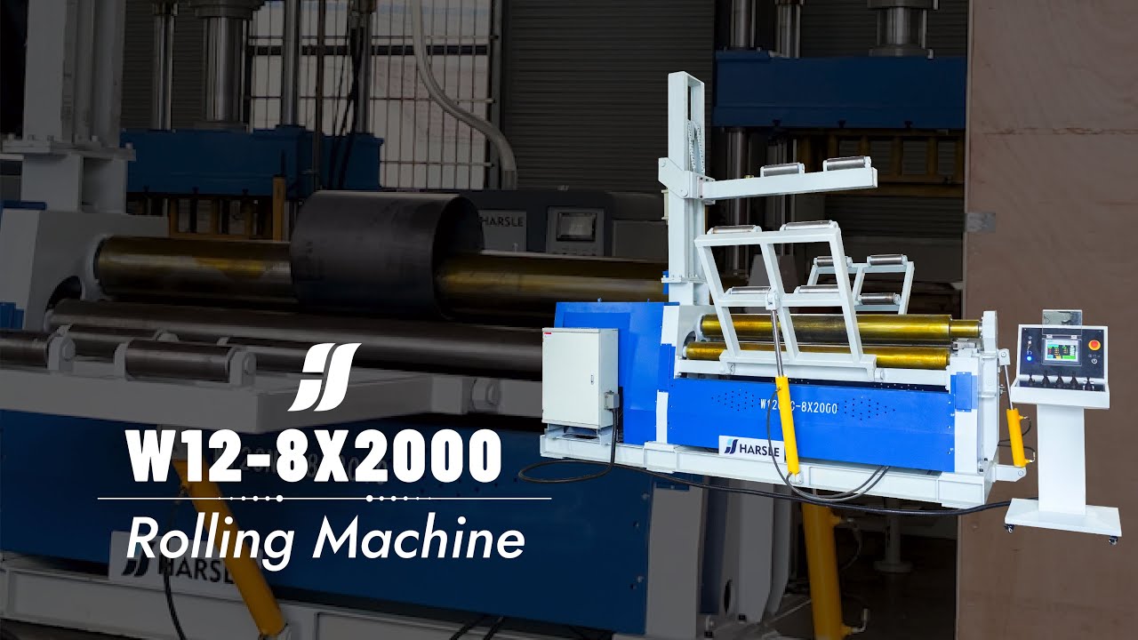 W12-8X2000 Hydraulic CNC Rolling Machine with Side and Vertical Support ...