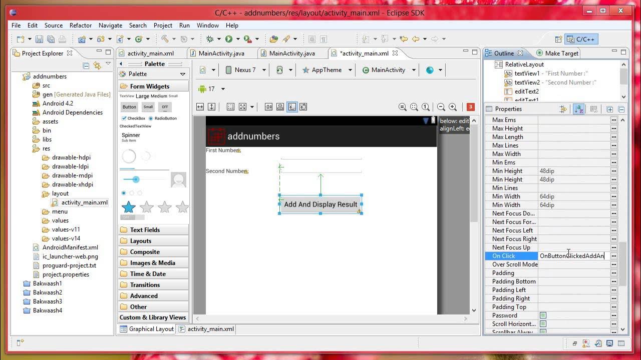 Android Tutorial Displays How to Convert String to Integer and how to do Calculations - YouTube