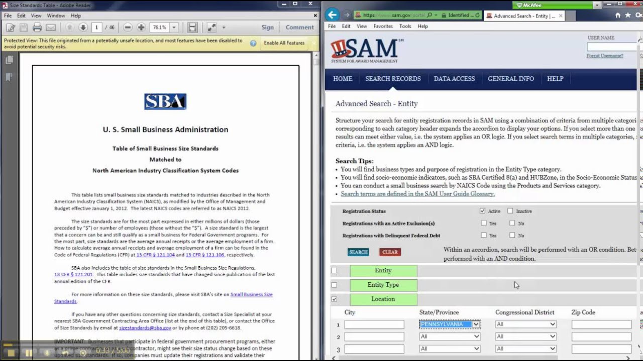 Using SAM.GOV to find small businesses - YouTube