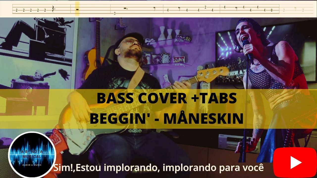 Beggin' Måneskin - BASS COVER + TAB E LEGENDA - YouTube