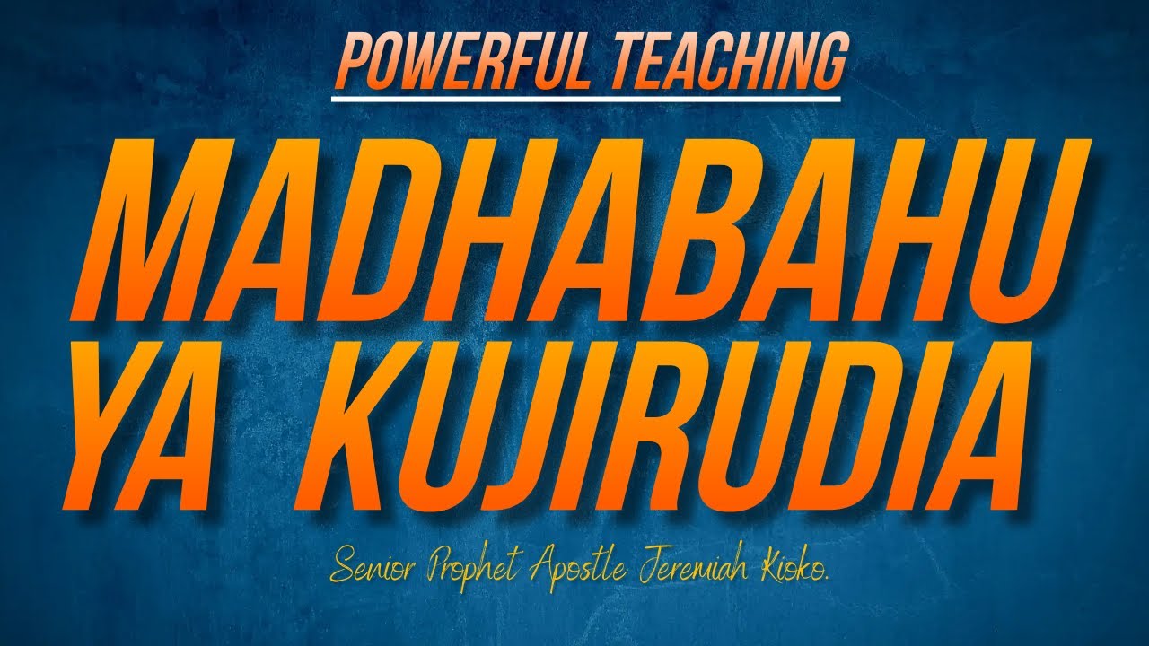 FUNZO LA MADHABAHU YA KUJIRUDIA - YouTube