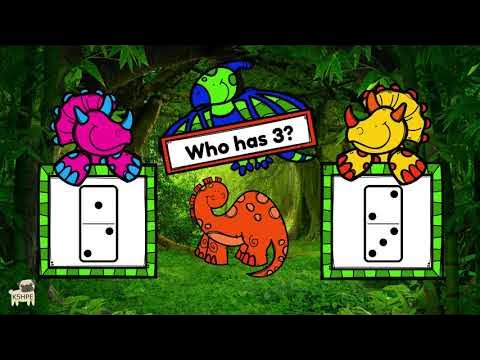 Dinosaur Dominoes, Numbers 1-12, Counting, Subitizing, Comparing, Early ...