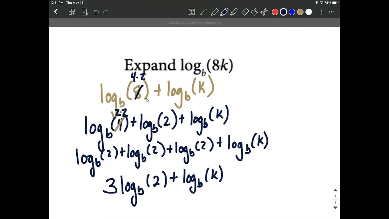 Expand Logarithmic Functions | Product Rule - YouTube