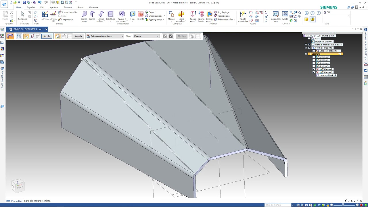 SOLID EDGE 2020 - FLANGIA DI LOFT - PARTE 2 - YouTube