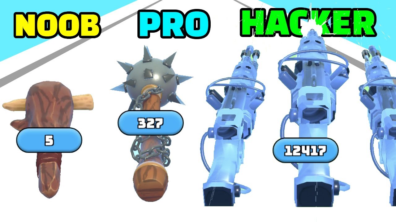 NOOB vs PRO vs HACKER in Weapon Evolution - YouTube