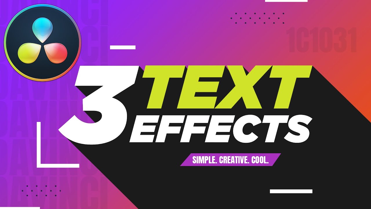 3 Super FAST EASY CREATIVE Text Effects In Davinci Resolve 18 YouTube 3 Super FAST EASY CREATIVE Text Effects In Davinci Resolve 18 YouTube