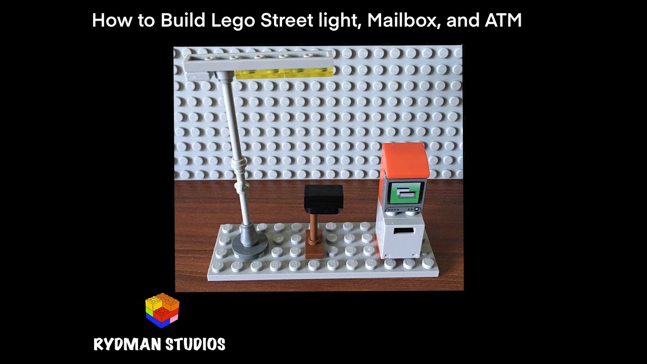 How to build Lego streetlight, mailbox, and ATM - YouTube