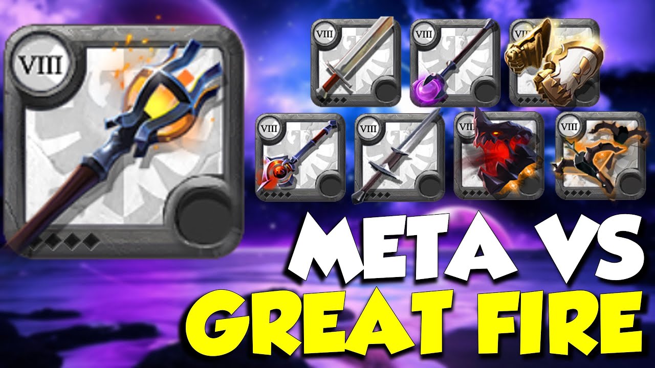 GREAT FIRE VS META BUILDS #1 | Solo PvP | Corrupted Dungeon Albion ...
