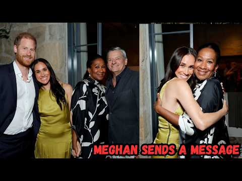 Meghan Markle SENDS A MESSAGE in Booger Colored Dress Next to Netflix Boss
