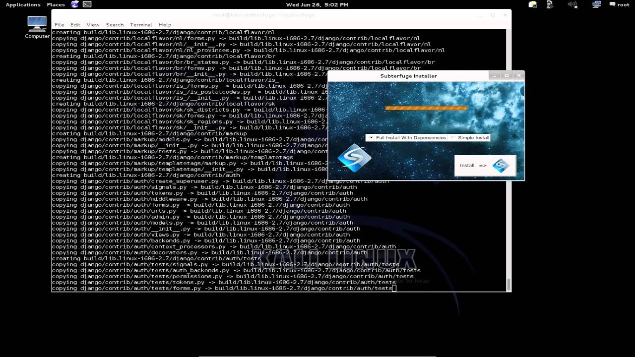 Installing Subterfuge on Kali Linux - YouTube