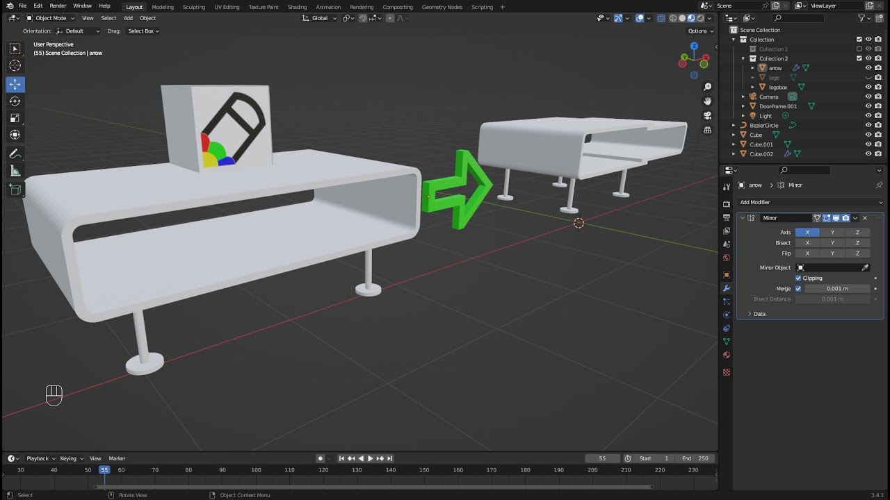 Blender building : Model EP-38.a : Modern Coffee Table-02 : โต๊ะ ...