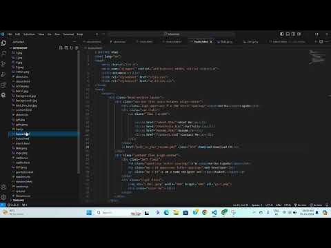 Personal Portfolio Website using Html, CSS, Javascript #bytecode - YouTube