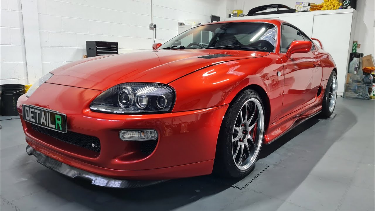 Toyota Supra Detailed - Modified - Custom Paint - Wide Body! - YouTube