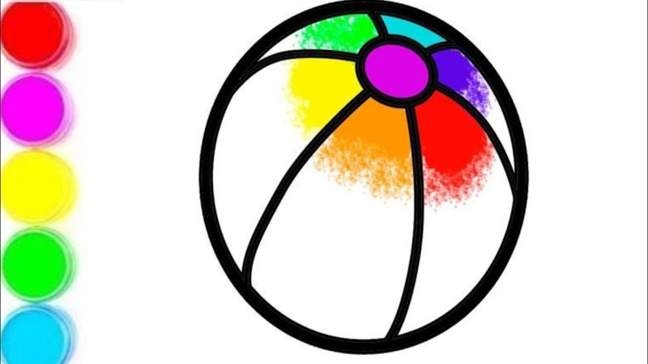 How to Draw a Ball Drawing Step by Step | Ball Drawing and Colouring ...