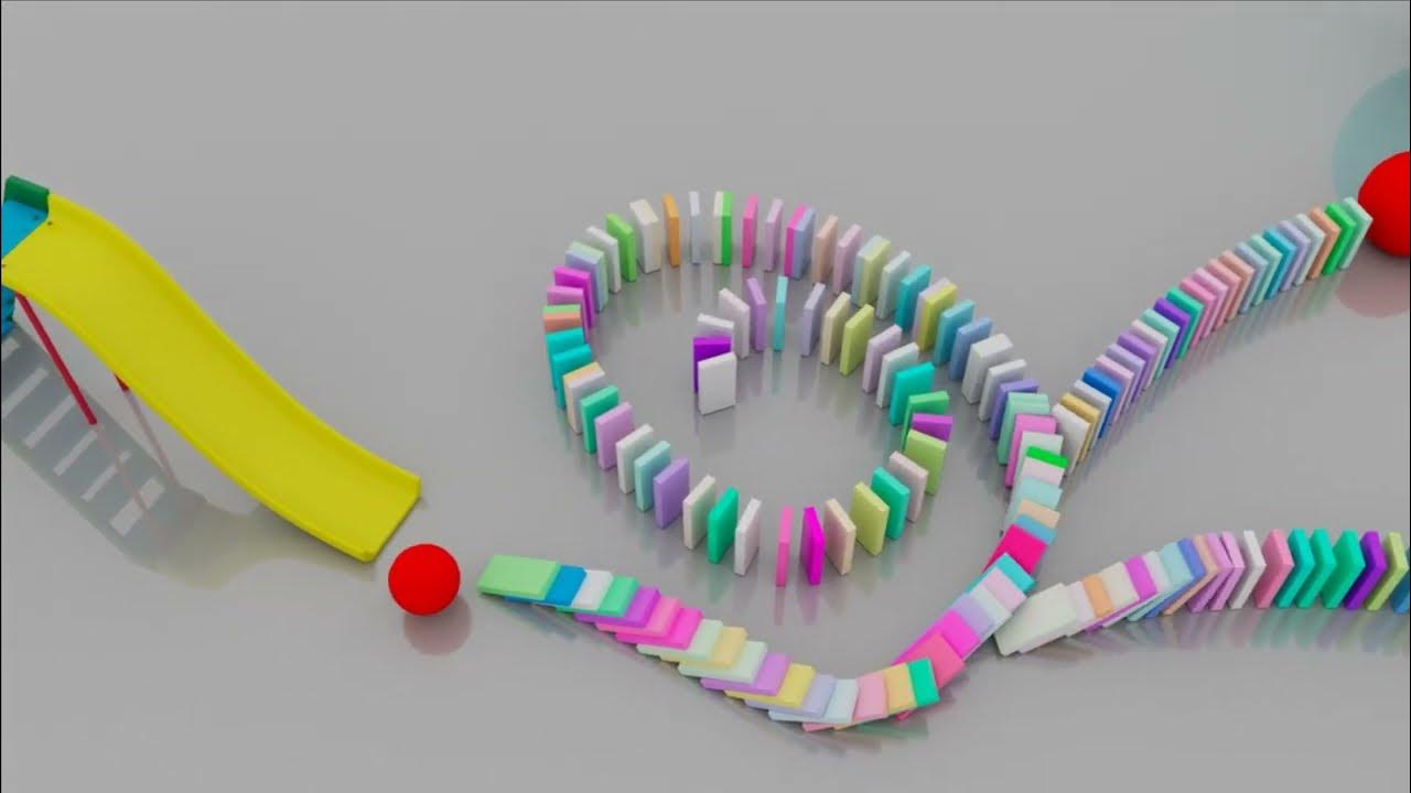 Domino 3D Animation Maya - YouTube