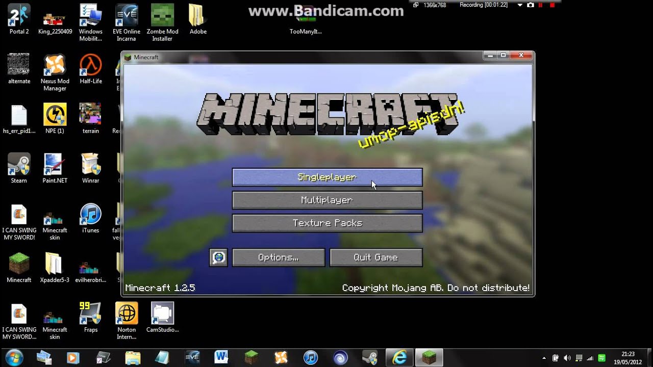 How to install tmi for minecraft 1.2.5 - YouTube