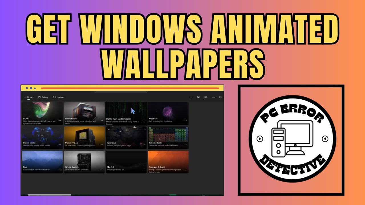 How to Get Animated Wallpapers Windows 10 - YouTube