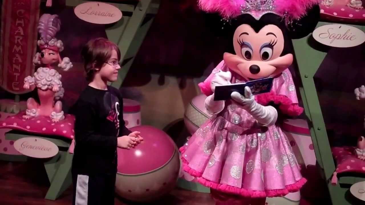 Grayson Danger meets Minnie Mouse Walt Disney World Magic Kingdom - YouTube