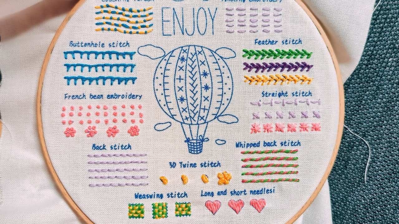 #types of embroiderystitches#11 basic stitch pattern for beginners ...