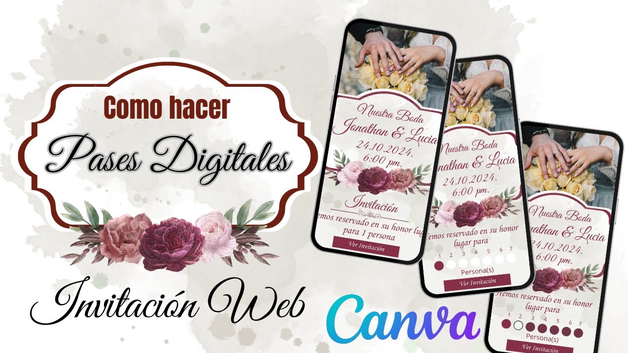 Como crear y agregar PASES DIGITALES a invitación digital Interactiva ...