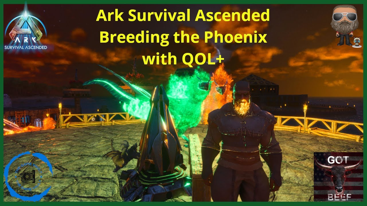 Ark Survival Ascended [PS5] Breeding the Phoenix with QOL+ - YouTube