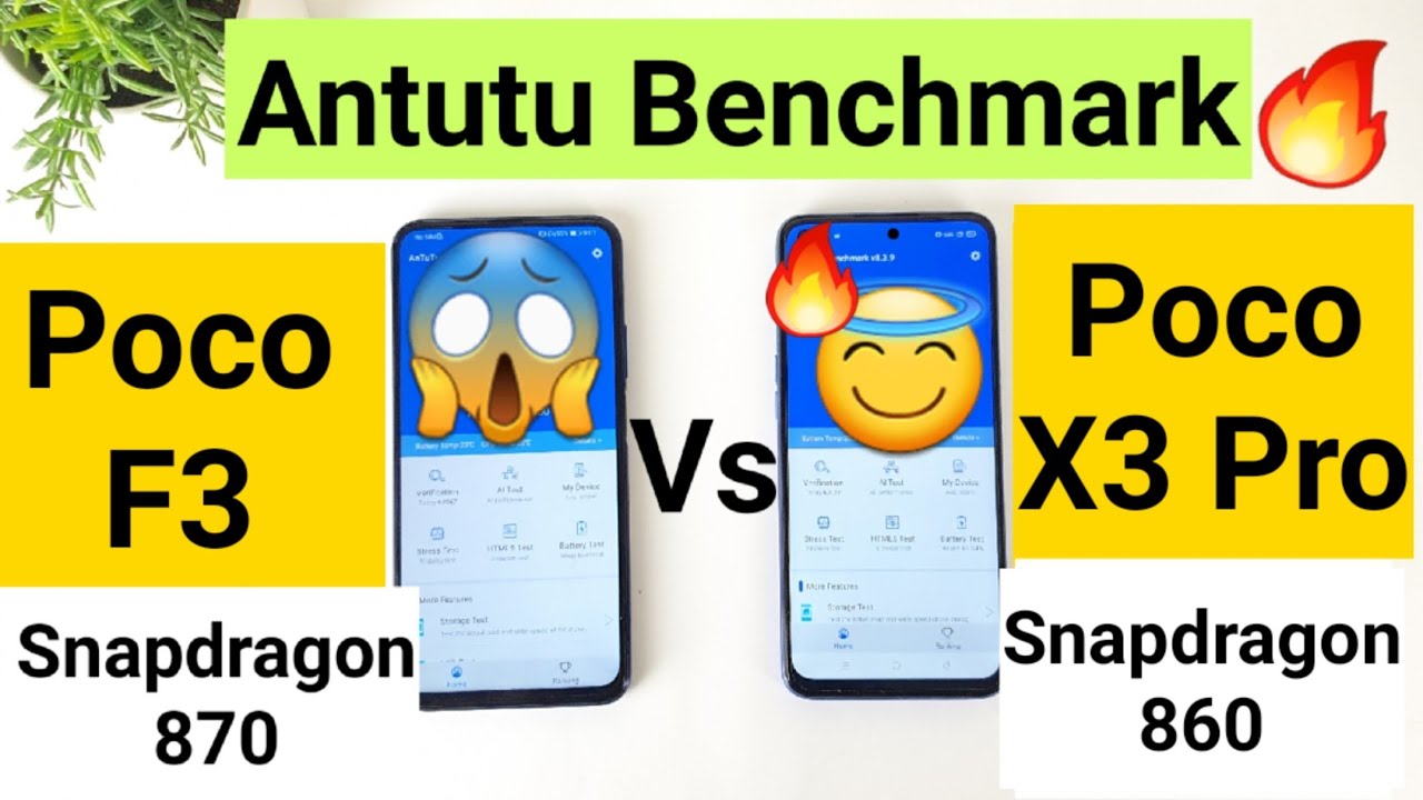 Poco X3 Pro vs Poco F3 Antutu Benchmark Comparison snapdragon 860 vs ...