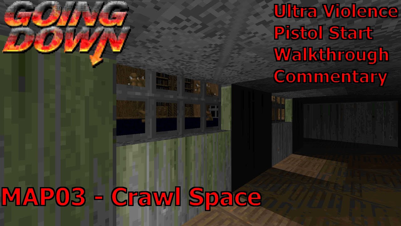 Doom II: Going Down (Ultra Violence 100%) Walkthrough (MAP03: Crawl ...
