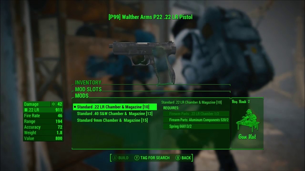 Fallout 4 Modern Sidearms Mod: Walther P99 - YouTube